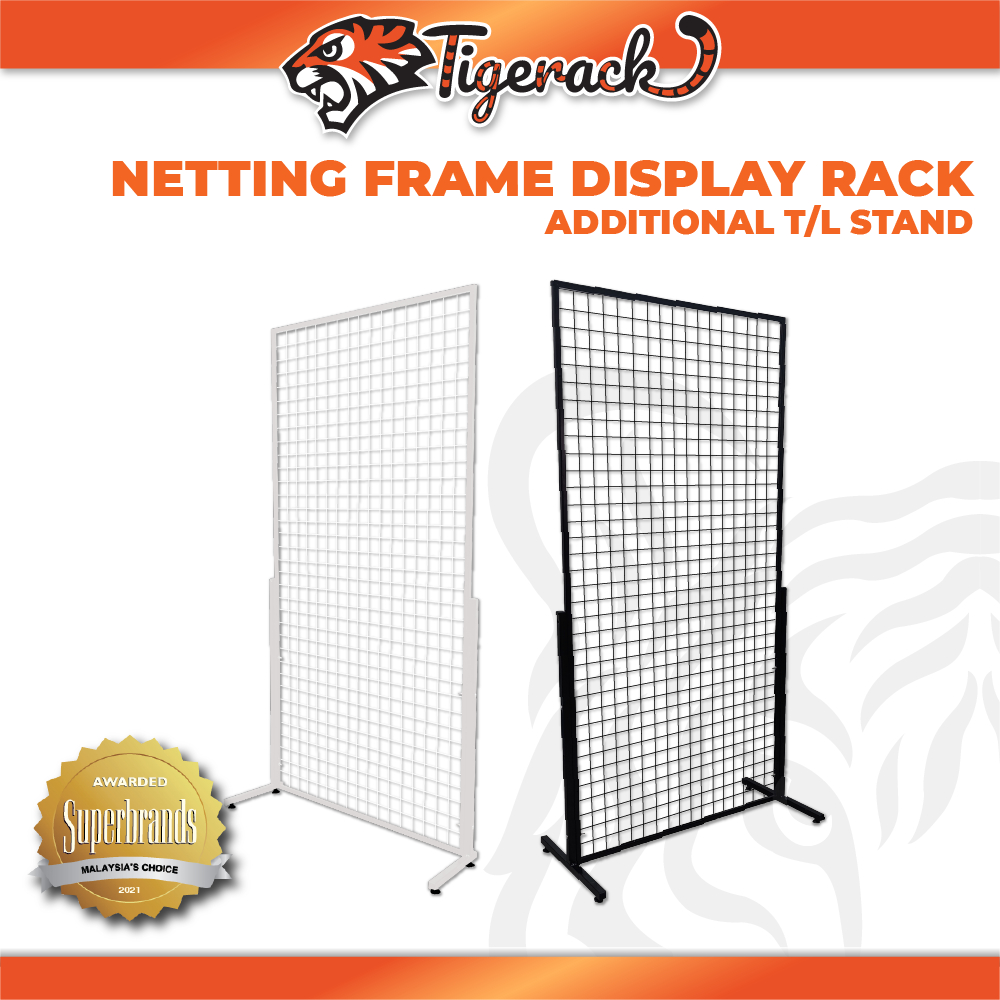 TIGERACK [High Quality] Netting Frame Display Rack Retail Rack White ...