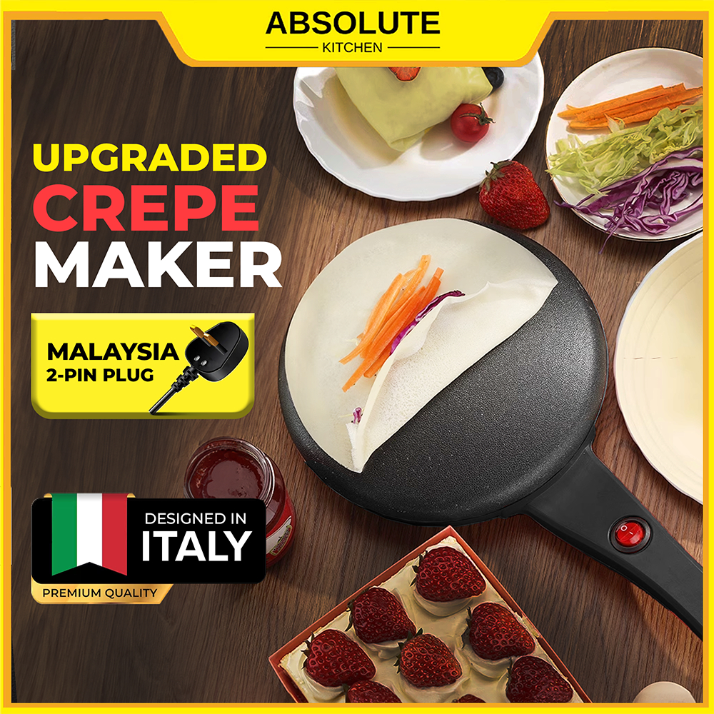 READY STOCK🇲🇾 Electric Roti Jala Maker Durian Crepe Machine Non-Stick ...