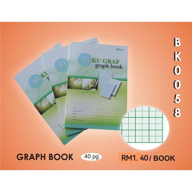 BUKU GRAF /GRAPH BOOK 40PG 24PCS/PACK | Shopee Malaysia