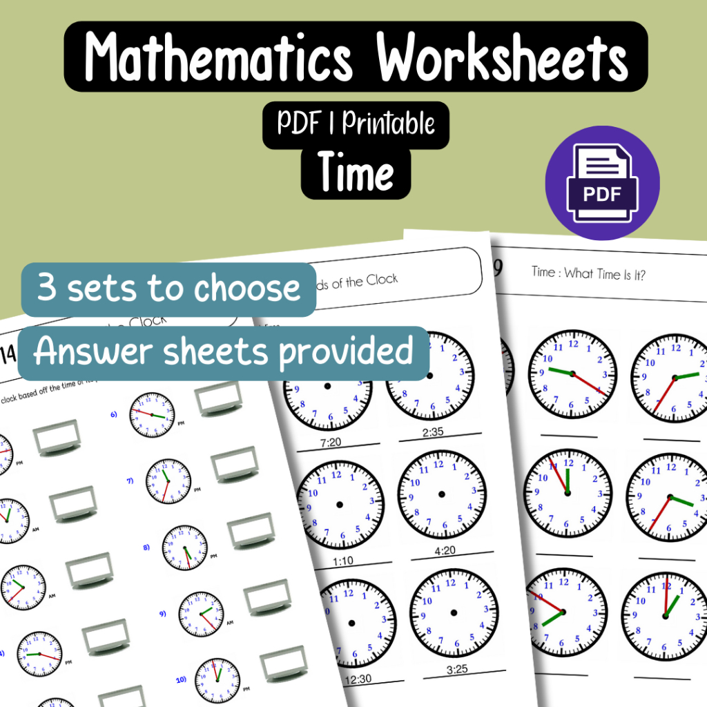 (PDF) latihan matematik waktu time masa math exercise | Shopee Malaysia