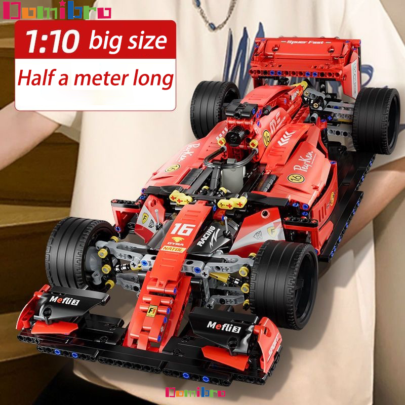新款积木车 Ferrari 1：10 Racing Car Toy Car Model Large Size 1380Pcs Building ...