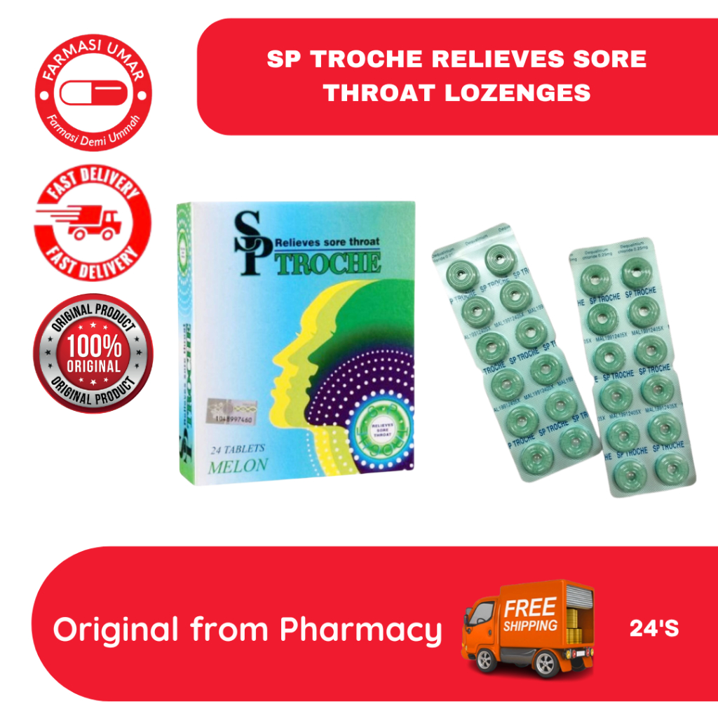[SP] Troche Lozenge Relieves Sore Throat ( 24 tablets ) | Shopee Malaysia