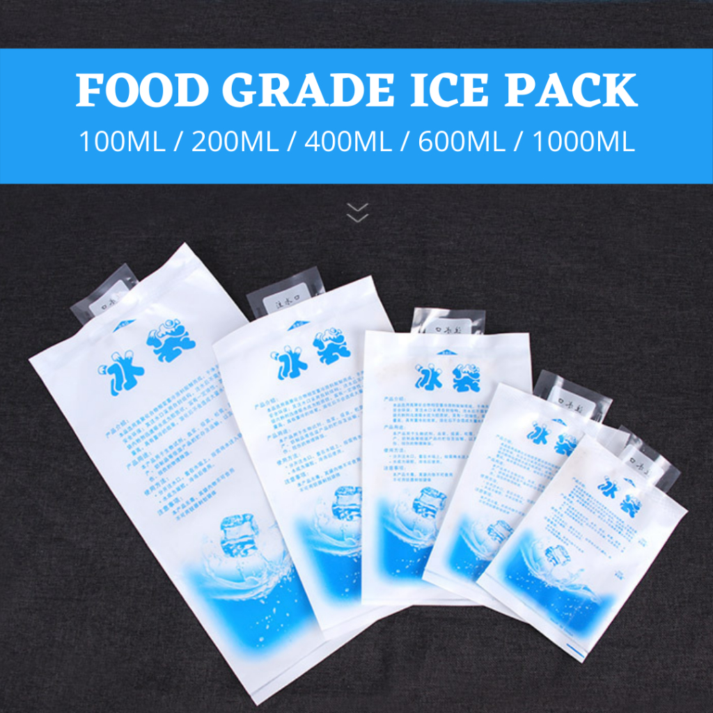 Extra Thick Reusable Ice Bag Water Fill Cooler Frozen Food Seafood ...