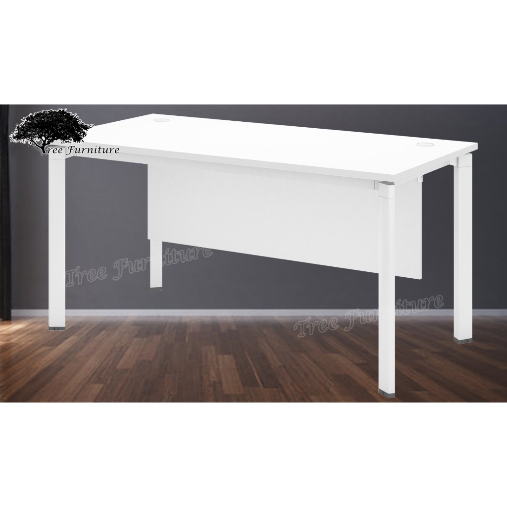 Standard White Office Table [with Grommet/Tel Cap] | Shopee Malaysia