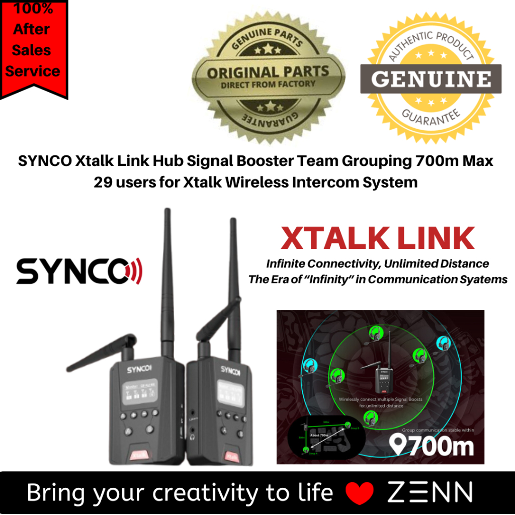 SYNCO Xtalk Link Signal Booster Hub For Xtalk Wireless Intercom System ...