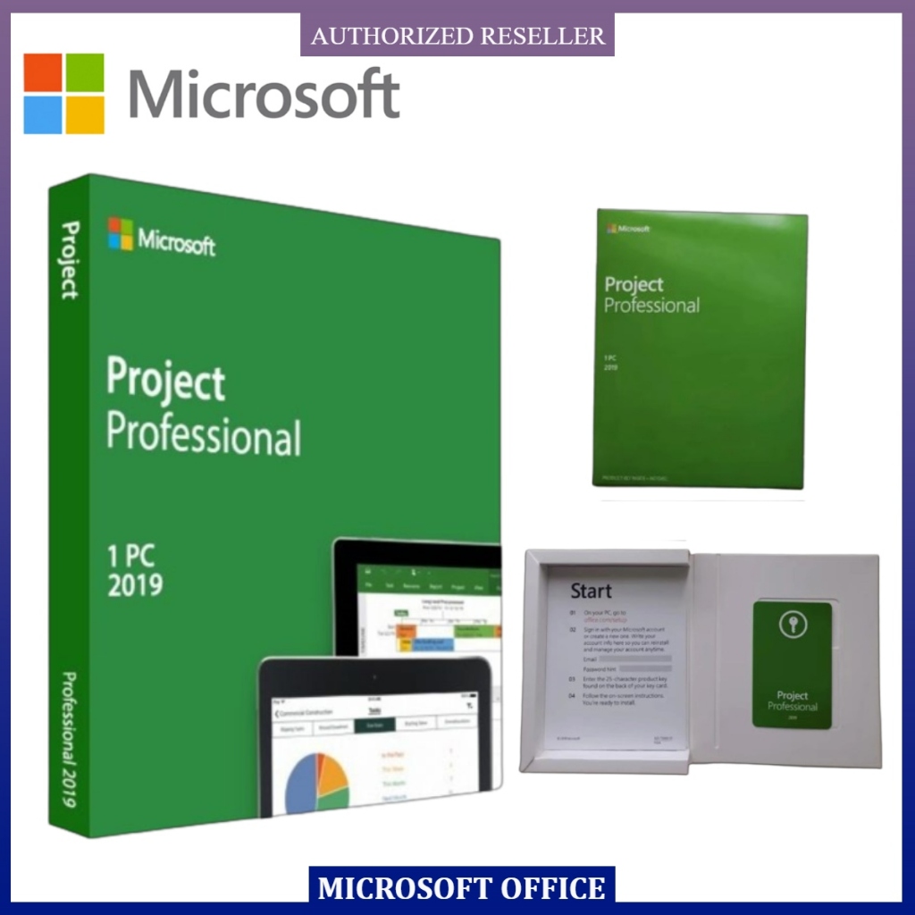 💯 Genuine Microsoft Project Professional 2019 Retail Box (Digital ...