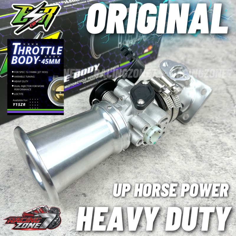 ESR MOTOR THROTTLE BODY CNC + Trumpet/ CNC THROTTLE BODY OVAL Bulat ...