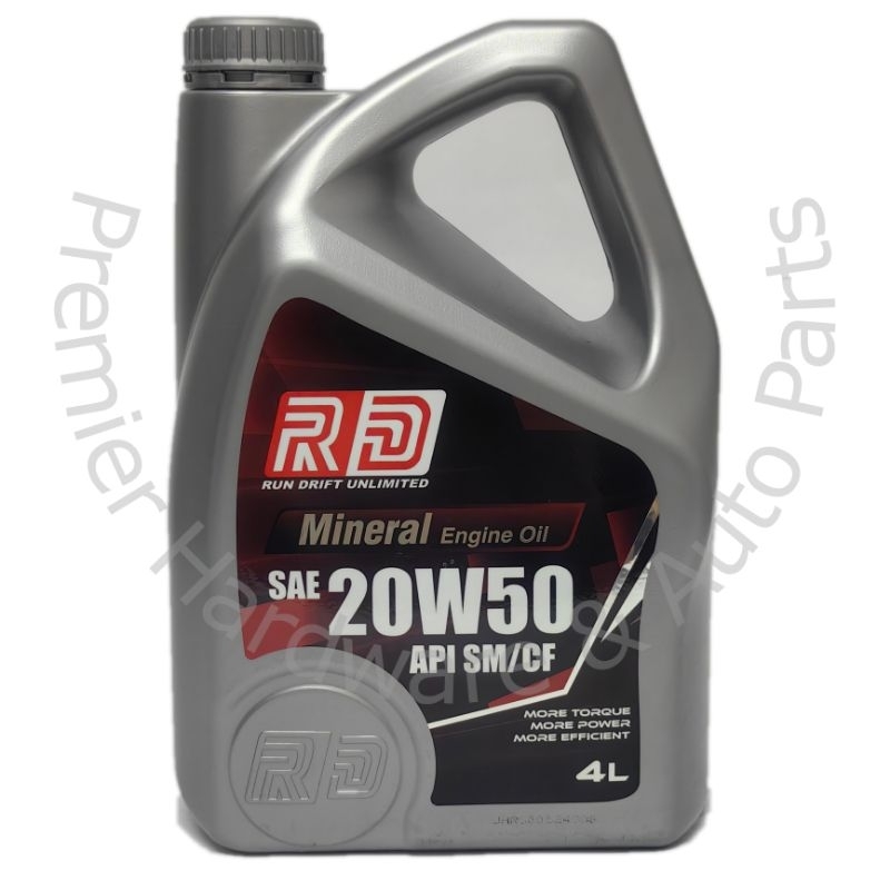 RUN DRIFT (RD) MINERAL ENGINE OIL SAE 20W-50 API SM/ CF 4L | Shopee Malaysia
