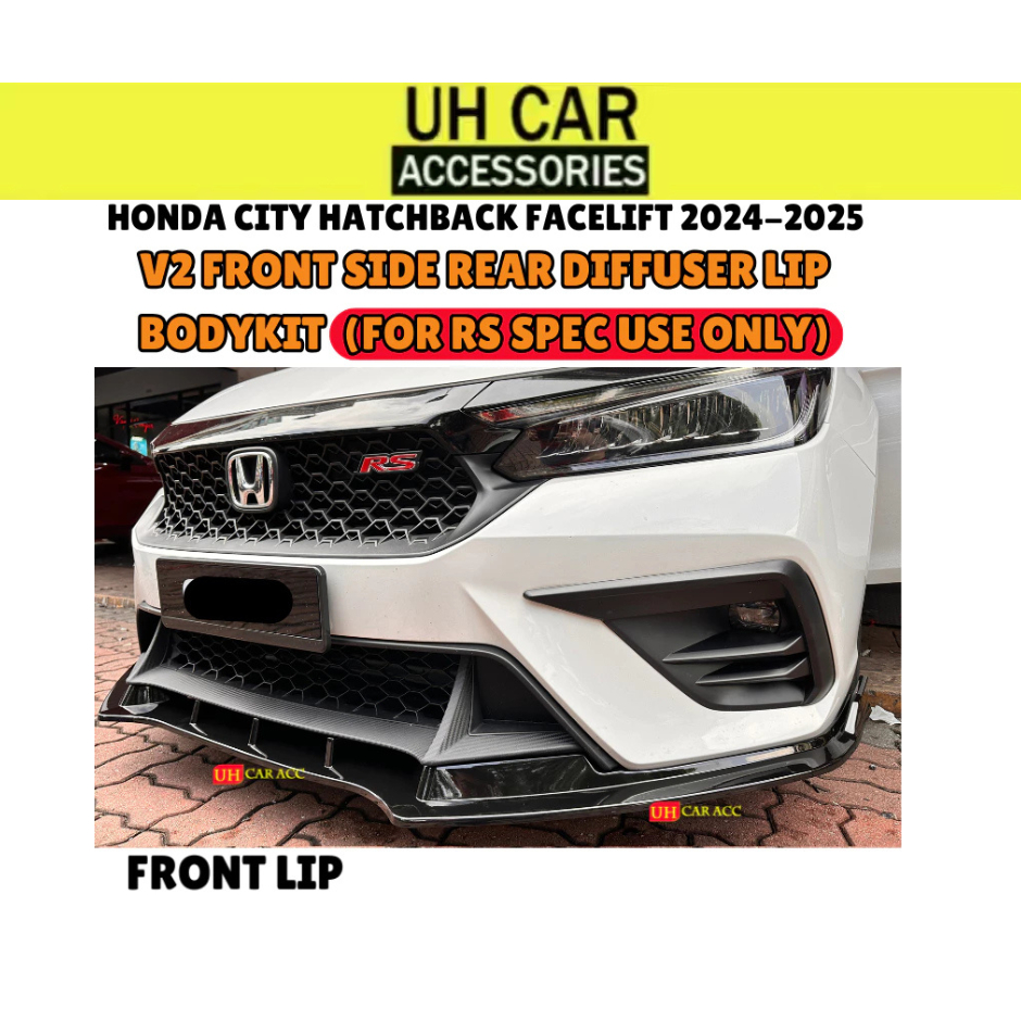 HONDA CITY HATCHBACK FACELIFT 2024-2025 V2 FRONT SIDE REAR DIFFUSER LIP ...