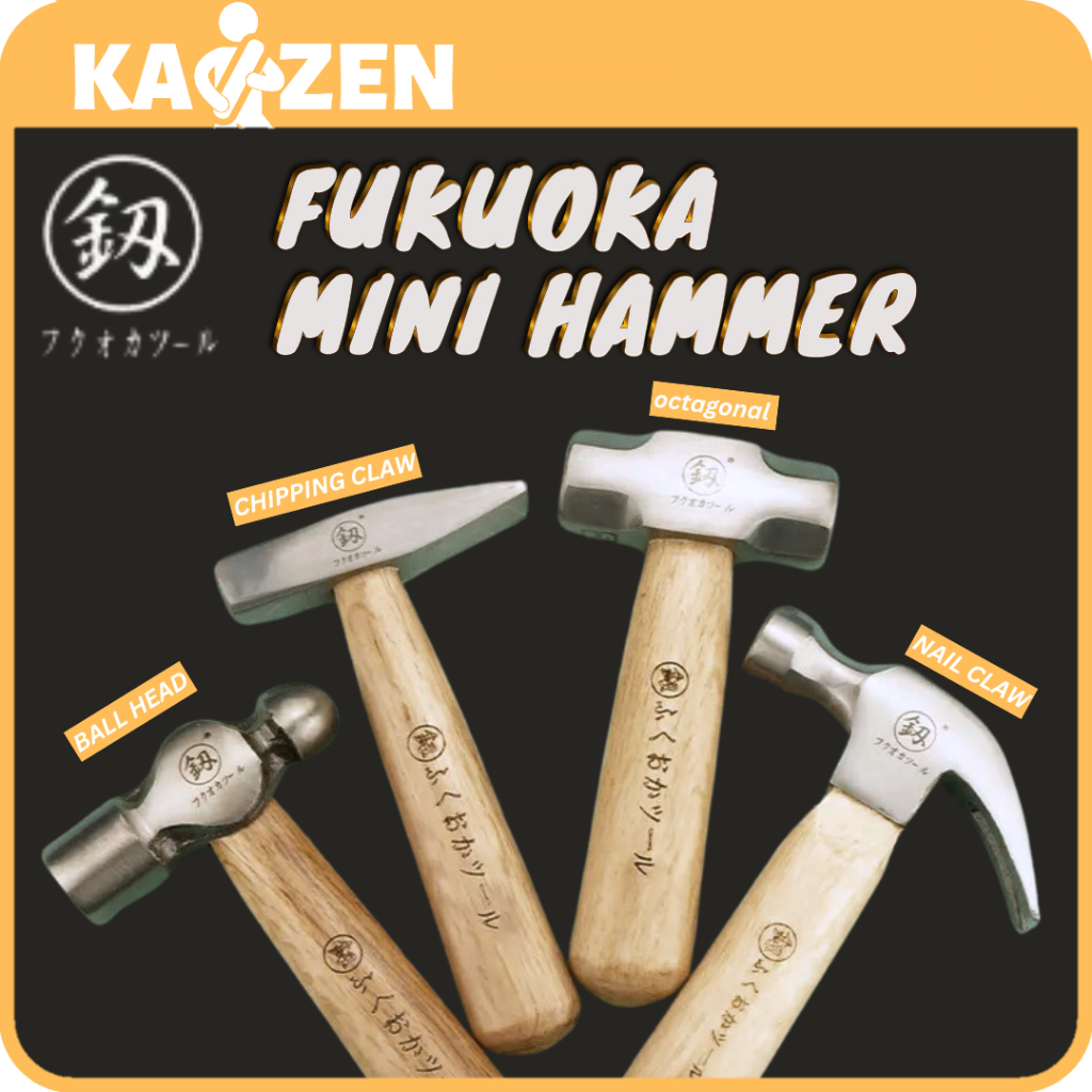 FUKUOKA Mini Hammer Wood Handle ( Ball Head hammer , Nail Claw Hammer ...