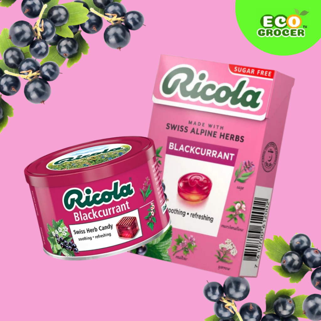 [HALAL] Ricola - 40g & 100g Sugar Free Lozenger and Swiss Herb Candy (Blackcurrant) | Shopee ...