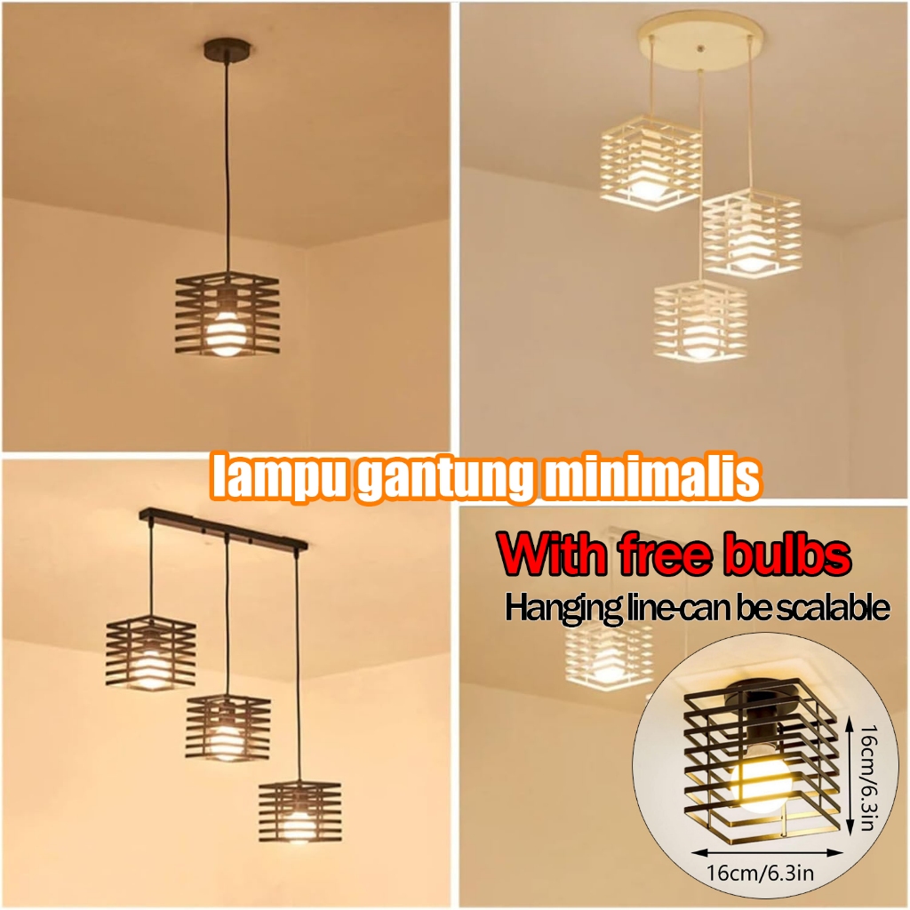 E27 Lighting lampu gantung minimalis LED Modern Design Chandelier ...