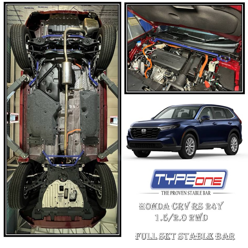 TYPE ONE Honda crv CR-V 2024 2025 RS front side rear anti Struct roll bar torsion lower bodykit ...