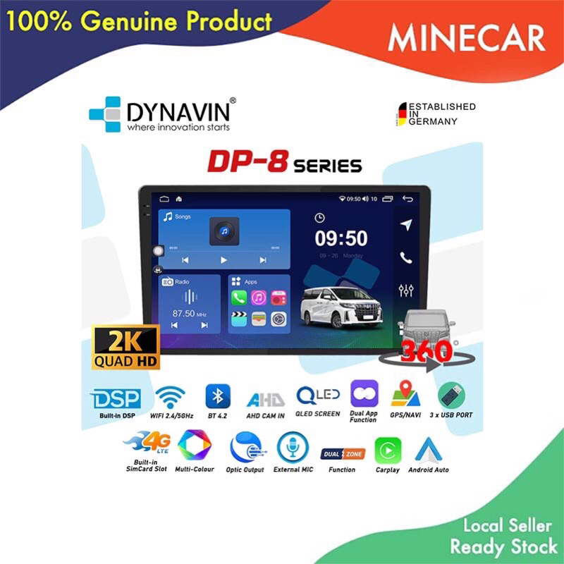 DYNAVIN DP8-PRO QLED 2K SERIES WITH PANORAMIC 360 CAMERA | Shopee Malaysia