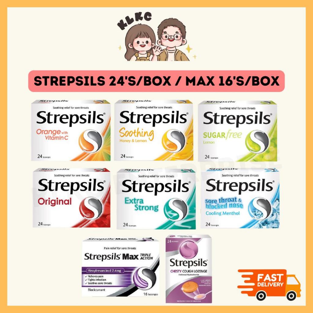 STREPSILS Pastil SakitTekak Sore Throat Relief Lozenges 24s/BOX ...
