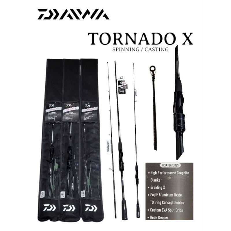 TORNADO-X 23 DAIWA FISHING ROD 🎣 | Shopee Malaysia
