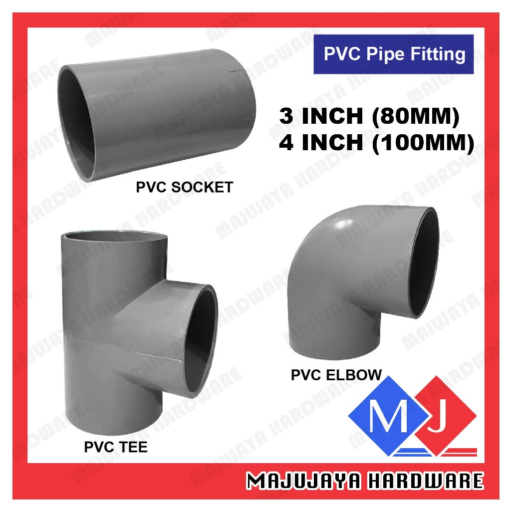 PVC Pipe Fitting Grey PVC 90-DEGREE ELBOW 3" ( 80MM ) ,4" ( 100MM ) PVC Fittings SWV Tee Grey ...