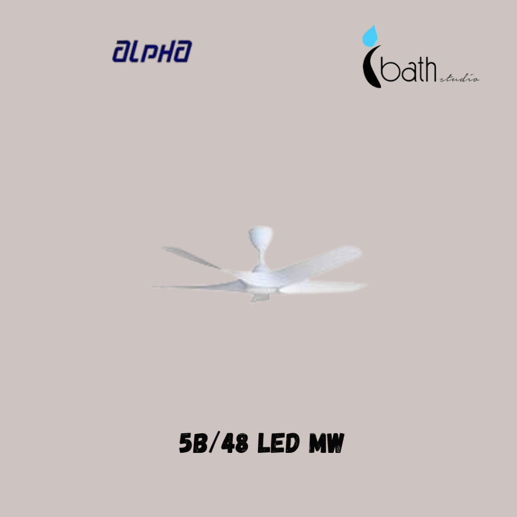 Alpha Axis Ceiling Fan 5B/48 LED MW | Shopee Malaysia