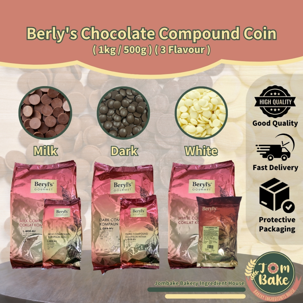Beryl's Compound Chocolate Coin [ White / Dark / Milk ] [ 500g / 1kg ...