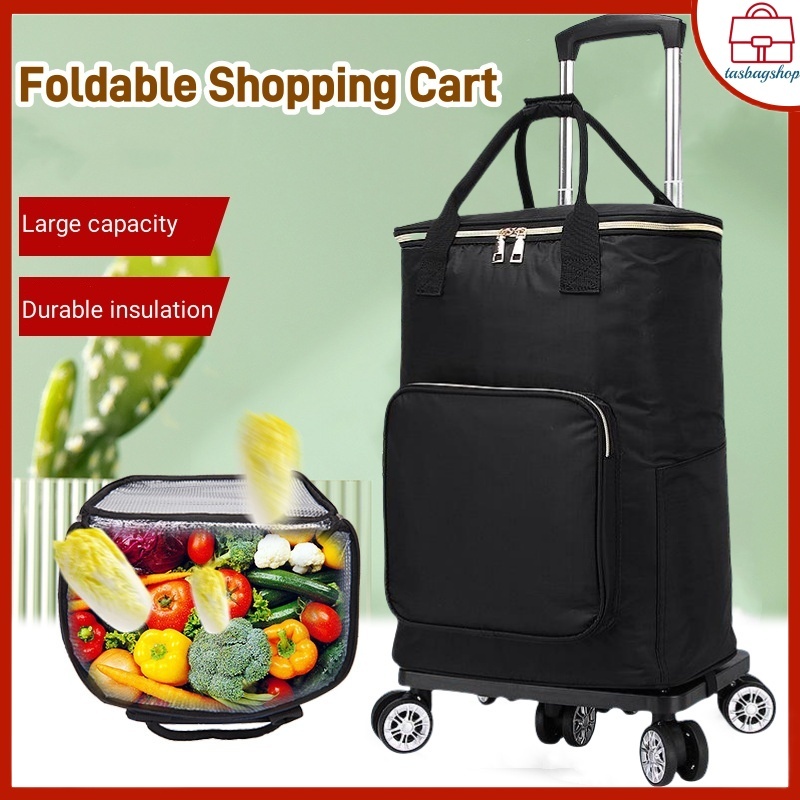 Tasbag-Foldable Shopping Trolley Waterproof Shopping Cart Trollies ...