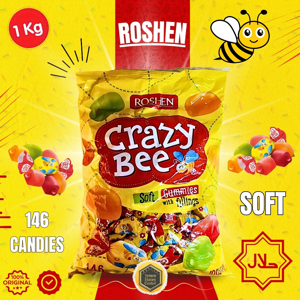 Roshen Crazy Bee Soft Gummies Dengan Isi 1000g | Shopee Malaysia