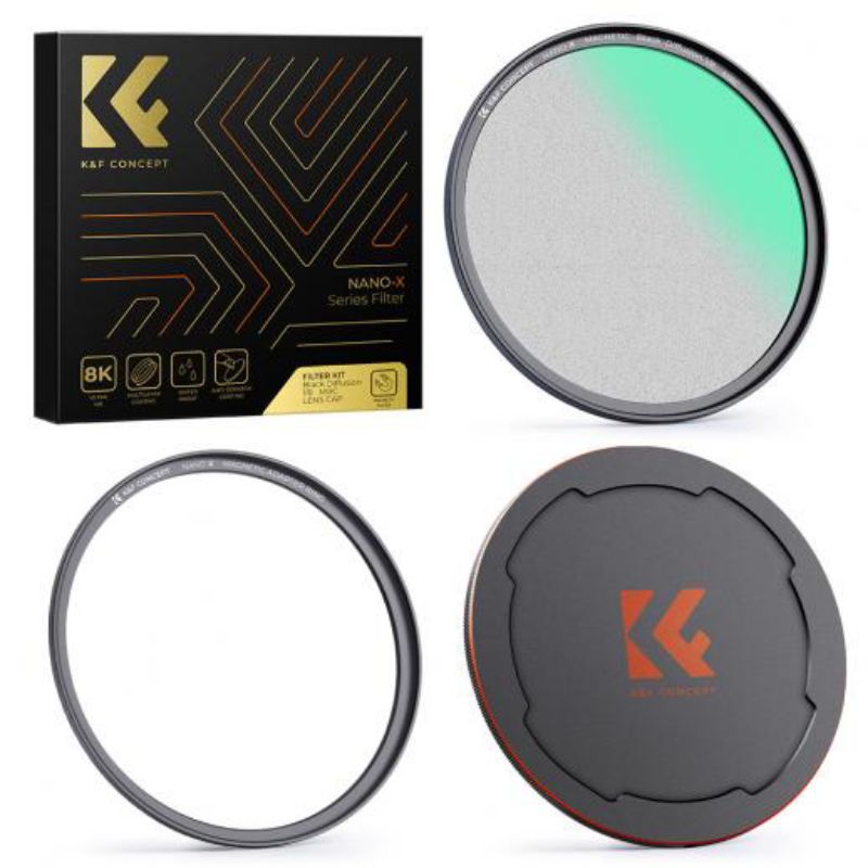 K&F Concept 72mm Magnetic Black Soft Diffusion 1/4 Filter Special CineBloom Effect - Nano X ...