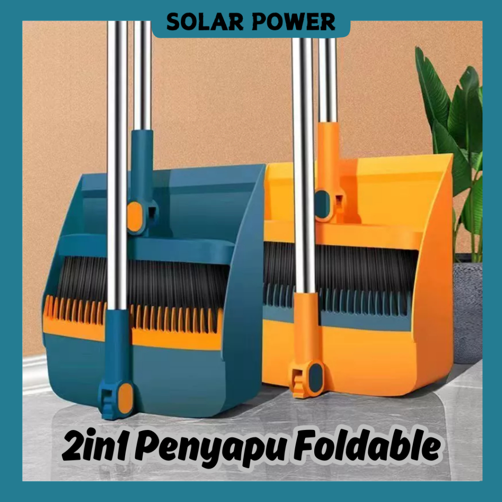 Set Penyapu & Penyodok Set Viral Penyapu 2 dalam 1 Foldable Sweeper ...