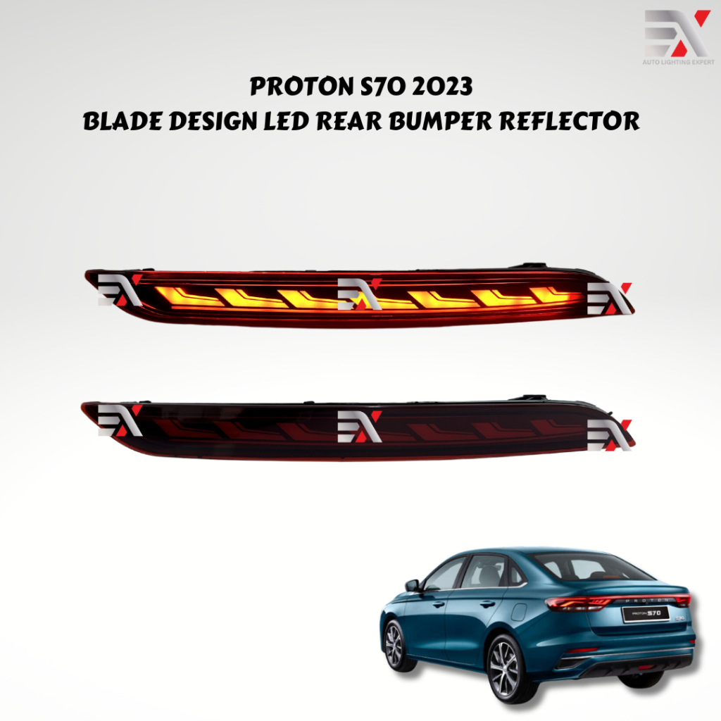 PROTON S70 REAR BUMPER REFLECTOR - BLADE DESIGN - RUNNING SIGNAL ...