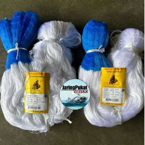 110/2 x 42MM( 1 5/8" ), 45MM( 1 3/4" ) 50MD 1510ML Cop Kapal Emas Pukat Jaring Udang Tiga Lapis ...