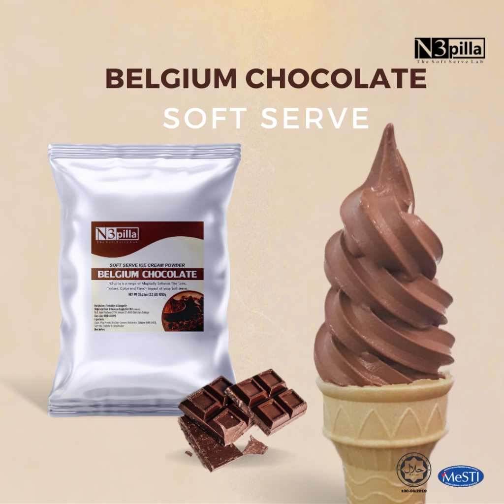 N3 Belgium Chocolate Soft Serve Ice Cream Powder 1KG | Shopee Malaysia