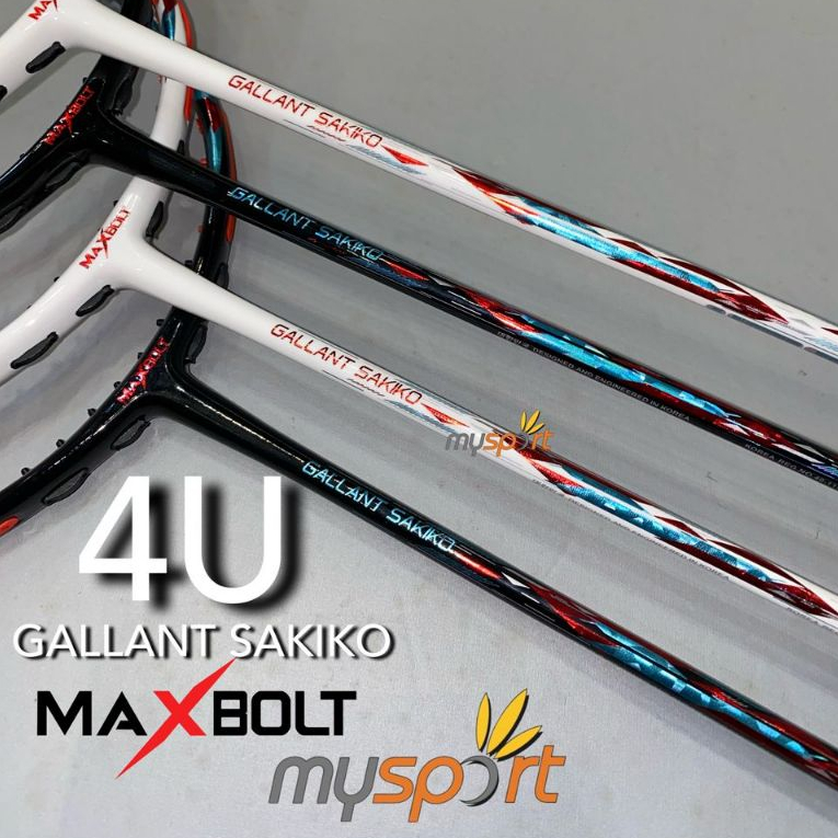 MAXBOLT Gallant Sakiko Racket Badminton 4U Max Tension 32 LBS ( Head ...