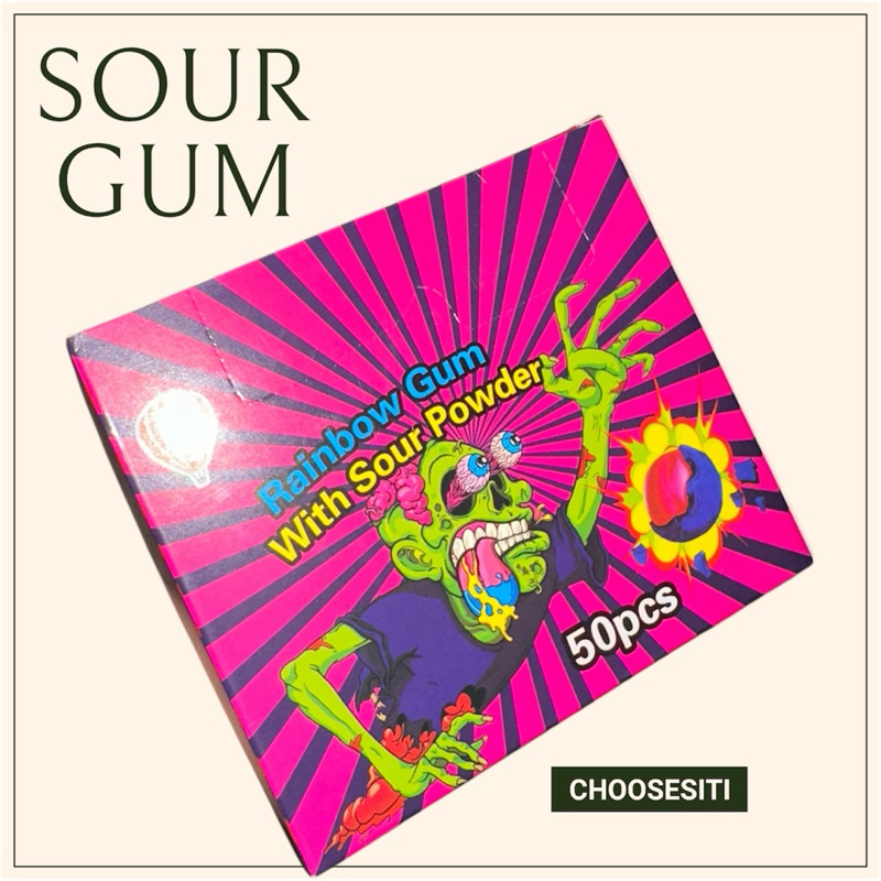 🔥 RAINBOW GUM WITH SOUR POWDER 😋 | Shopee Malaysia