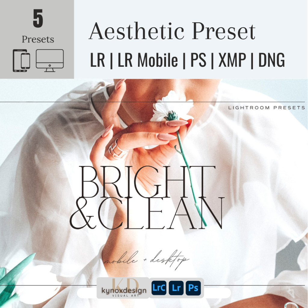 [Lightroom Preset] Aesthetic Preset - Bright & Clean for LR/LR(mobile ...