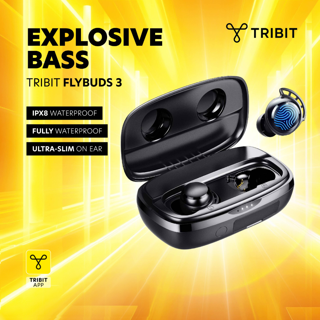 Tribit Flybuds 3 Low Latency Earbuds Wireless Bluetooth 5.3 TWS, Big ...