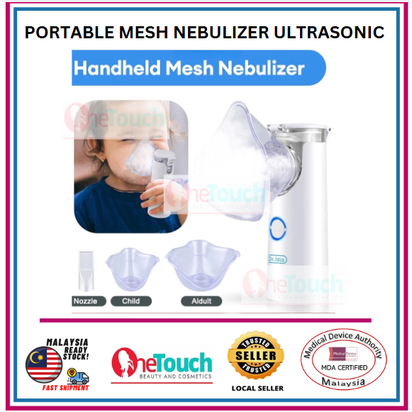 Portable Mesh Nebulizer Ultrasonic Respiratory Therapy Inhaler | Shopee ...