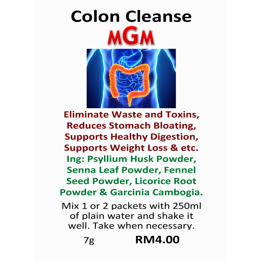 Colon Cleanse - Eliminate Waste and Toxins / Reduces Stomach Bloating ...