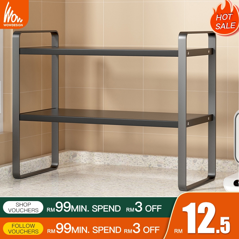 Rak Dapur Kitchen Storage Rack Kitchen Organizer Shelf For Countertop ...