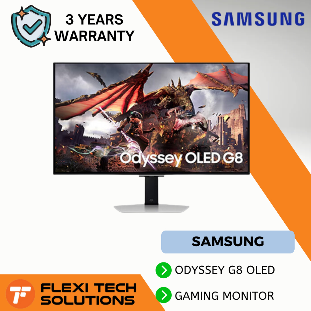 Flexi Tech Samsung 32" Odyssey G8 OLED 3840 x 2160 Gaming Monitor ...
