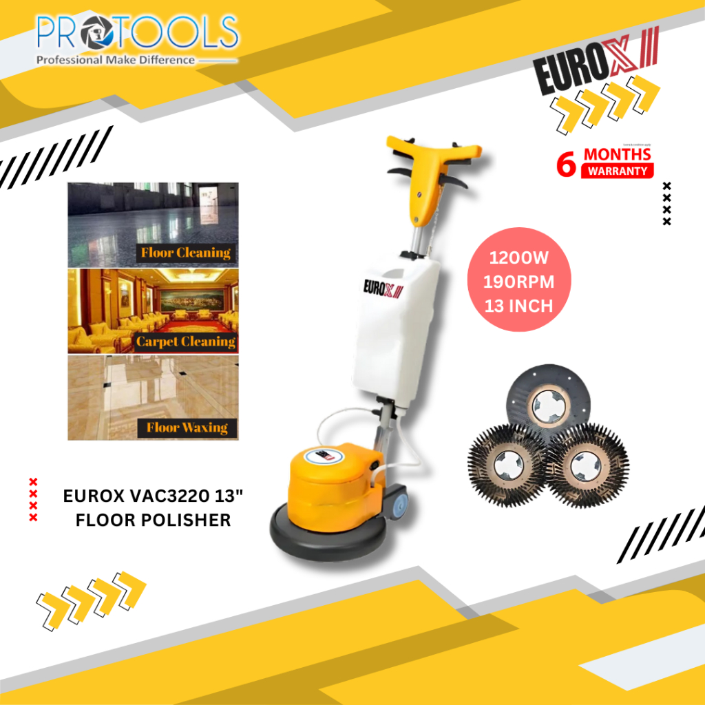 EUROX VAC3220 13" Floor Polisher 1200W 190RPM | Shopee Malaysia