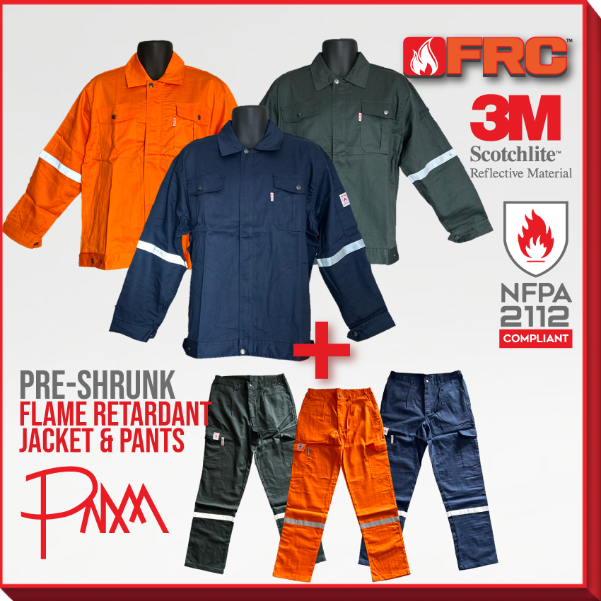 FRC™ NFPA 2112 Jacket+Pants(2 Piece) Fire Retardant Coverall Suit [SIZE ...