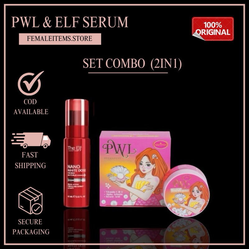 PWL(50G)+ELF SERUM SET COMBO (2IN1) WHITENING SET | Shopee Malaysia