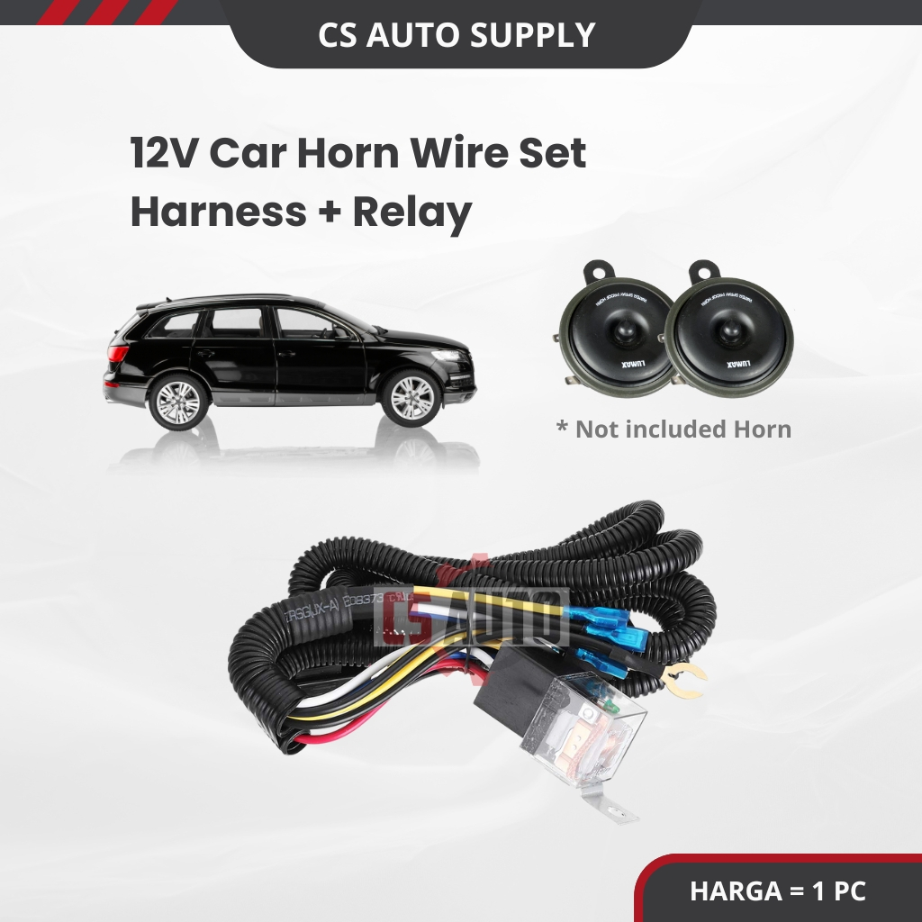 CS 12V Horn Relay PNP Wiring Harness Wire Kit Hon Relay Wayar aksesori ...