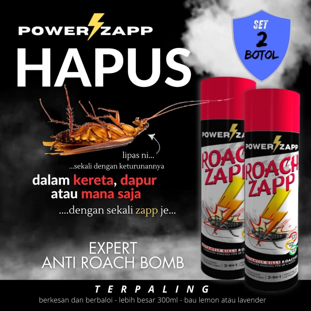 POWERZAPP ROACH ZAPP rapid cockroach killer insect repellents hapus ...