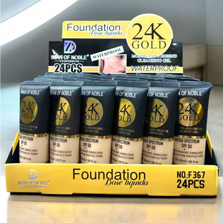 ( Borong Rm1.40/pcs ) Iman Of Noble Makeup Mekap 24K Gold Full Coverage ...