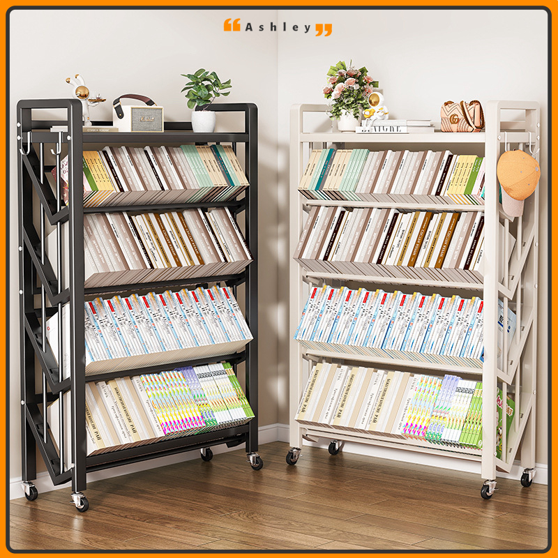 Bookshelf Rak Buku Kanak Kanak Almari Buku Steel Metal Book Rack Besi ...