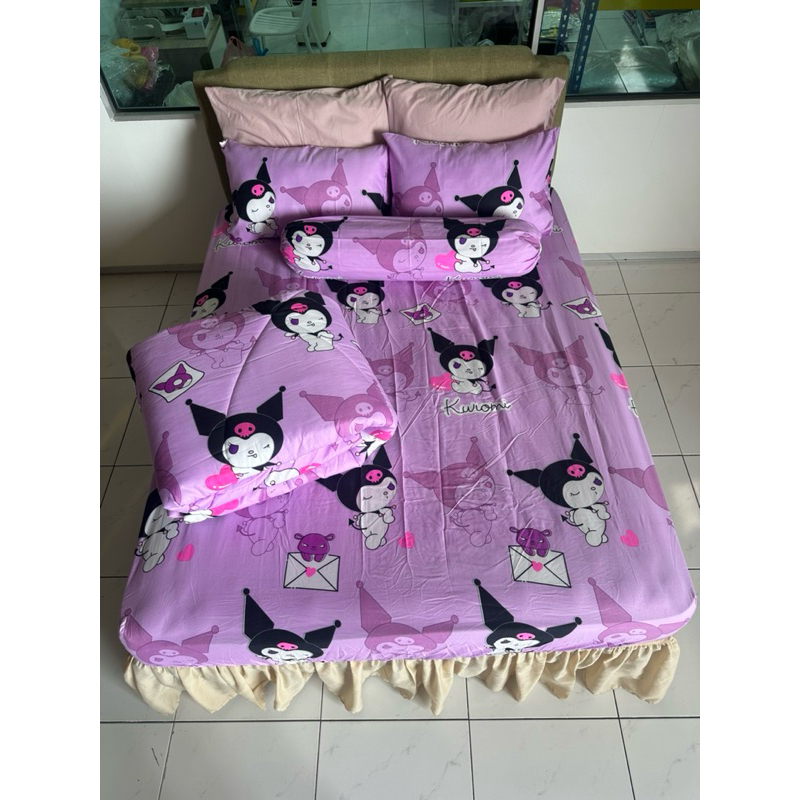 Cadar & Selimut Cartoon Kuromi Fitted Bedsheet & Comforter Set {READY ...