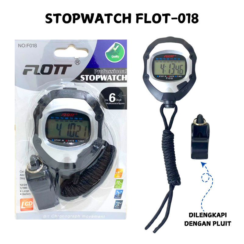 Stopwatch Timer Stop Watch F018 Digital Professional Handheld LCD Chronograph Sports | Shopee ...