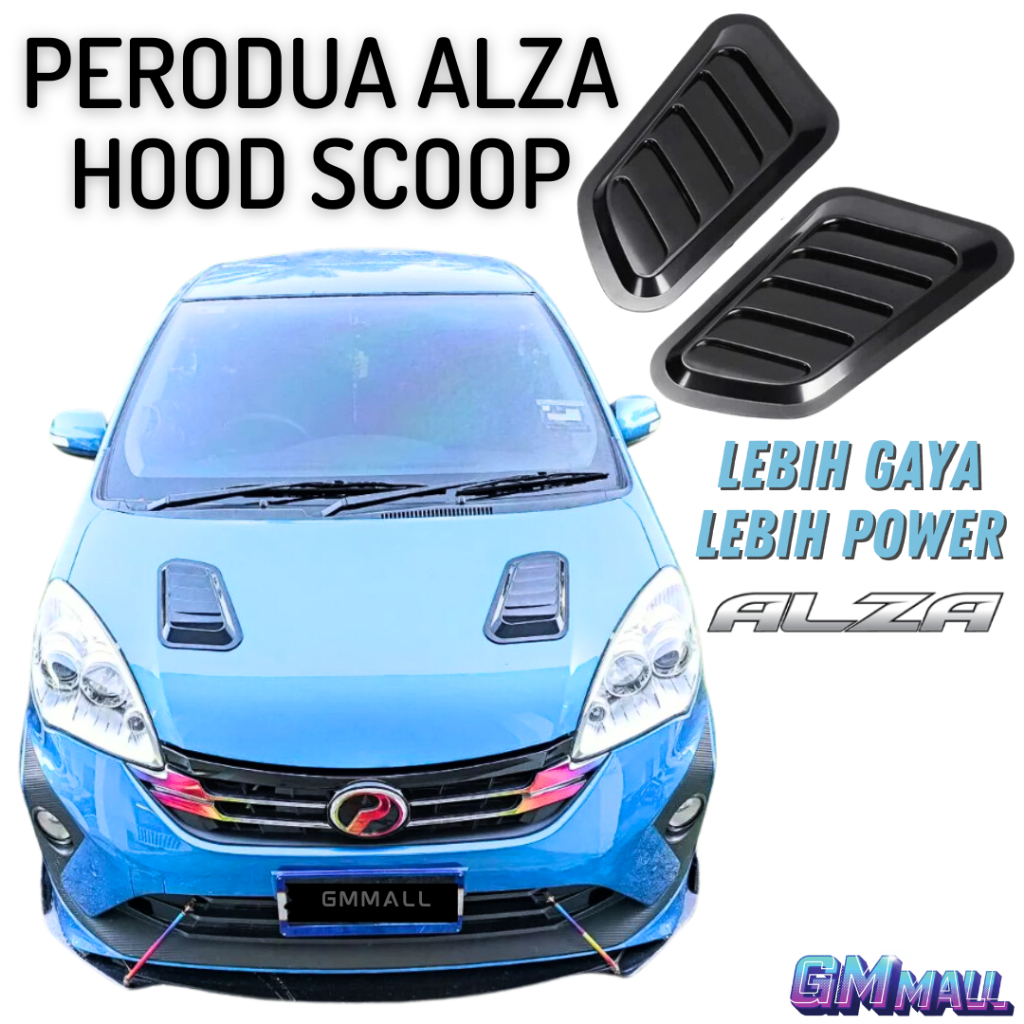 PERODUA ALZA Turbo Air Flow Intake Hood Scoop Vent Bonnet Cover Bonet ...