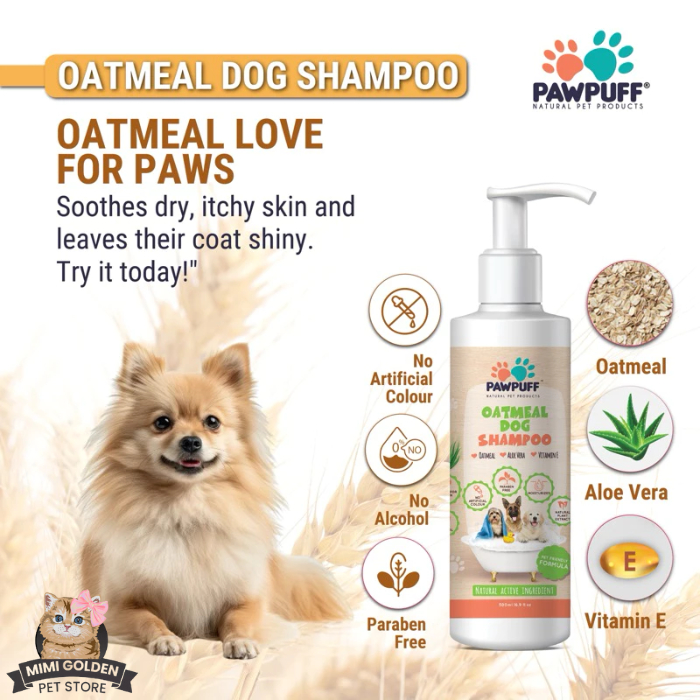 PAW PUFF CAT & DOG OATMEAL SHAMPOO | FOR CAT | SHAMPOO | 500ML | Shopee ...