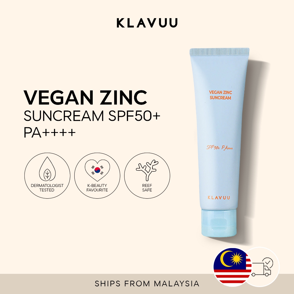 Klavuu Vegan Zinc Sunscream SPF50+ PA++++ 50ml Korea Skincare Face ...